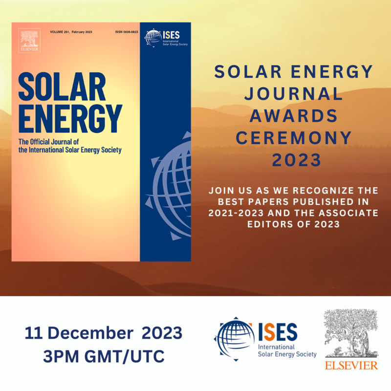 Solar Energy Journal Awards Ceremony 2023 | ISES
